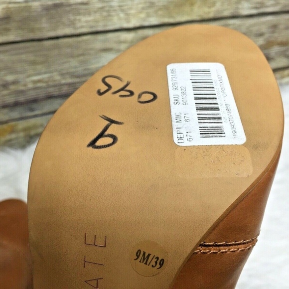 1. State | Shoes | State Amble Tan Brown Leather Block Heel Sandals ...